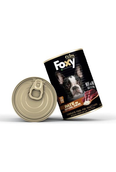 Foxy Ekstra Sığır Etli Ezme Köpek Maması 400GR x 12 Adet Foxy Ekstra Sığır Etli Ezme Köpek Maması 400GR x 12 Adet
