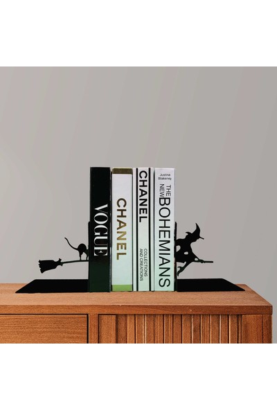 Proud Wave Süpürgeli Cadı Metal Kitap Desteği Kitap Tutucu Ev ve Ofis Dekoratif Aksesuar 2'li Set Proud Wave Süpürgeli Cadı Metal Kitap Desteği Kitap Tutucu Ev ve Ofis Dekoratif Aksesuar 2'li Set