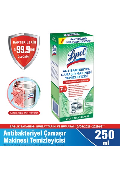 Lysol Antibakteriyel Çamaşır Makinesi Temizleyici Çam ve Okaliptus Ferahlığı 250 ml Lysol Antibakteriyel Çamaşır Makinesi Temizleyici Çam ve Okaliptus Ferahlığı 250 ml
