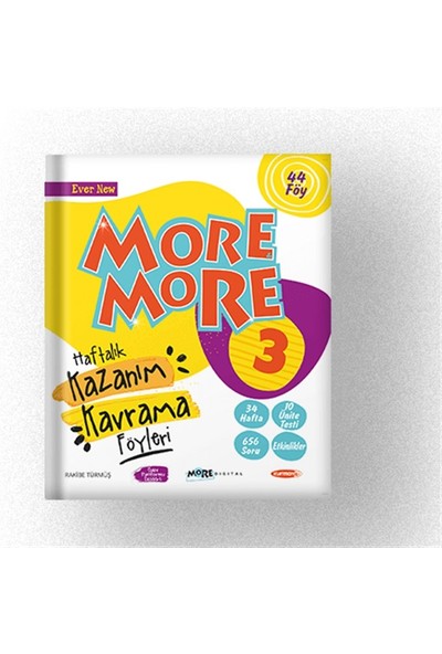 Kurmay Yayınları 3 More&more Haftalık Kazanım Kavrama Föyleri (44 Föy)