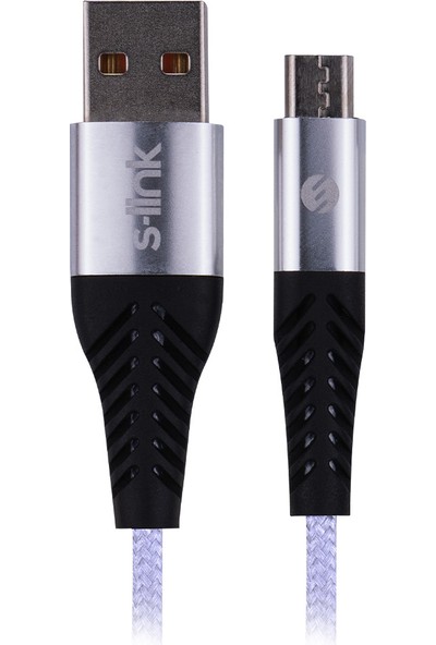 S-Link Micro 3A 1 M Hızlı Şarj SL-STM55 Data ve Şarj Kablo