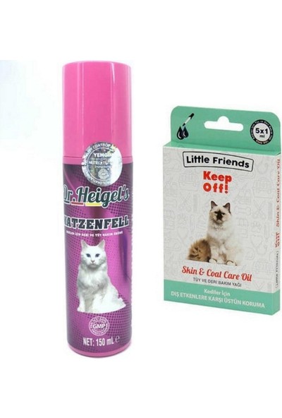 Dr. Heigels Katzenfell 150 ml Kedi Tüy Bakım Spreyi + Little Friends Keep Off