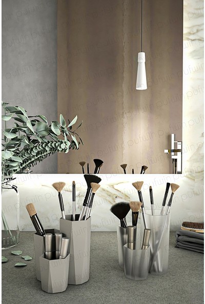 Apexel Makyaj Organizer ve Fırçalık Düzenleyici Gri & Şeffaf 2 Adet Apexel Makyaj Organizer ve Fırçalık Düzenleyici Gri & Şeffaf 2 Adet