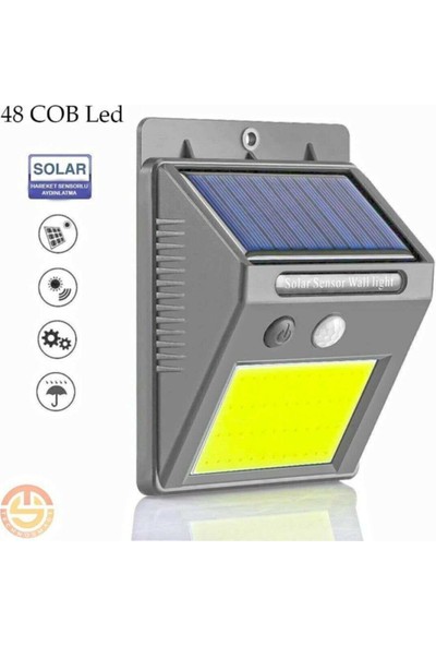 Hareket Sensörlü Solar 48 LED Bahçe Lambası Hareket Sensörlü Solar 48 LED Bahçe Lambası