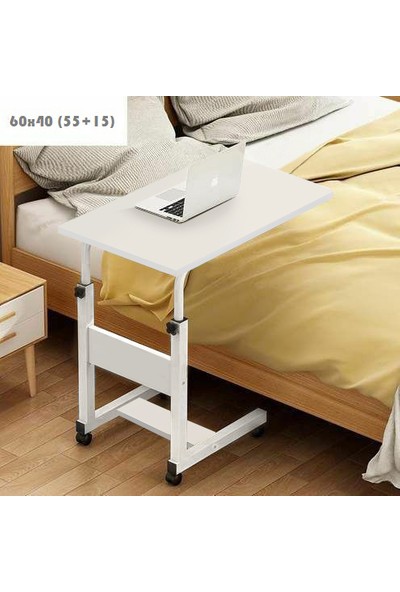 Yükseklik Ayarlı Dikey Laptop ve Servis Sehpası - Beyaz (Tekerli) Yükseklik Ayarlı Dikey Laptop ve Servis Sehpası - Beyaz (Tekerli)