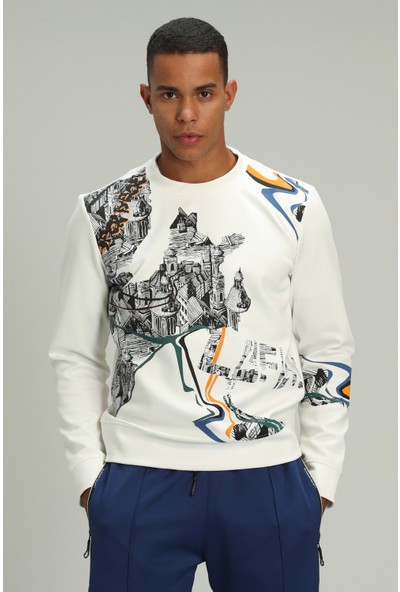 Lufian Boston Erkek Sweatshirt Siyah