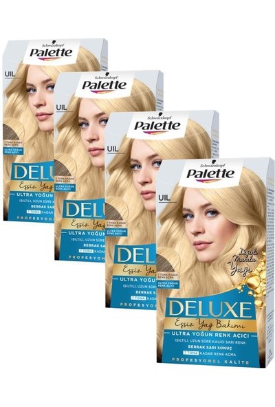 Palette Deluxe Saç Boyası 4 Al 3 Öde Seti Uil Ultra Yoğun Renk Açıcı X 4 Palette Deluxe Saç Boyası 4 Al 3 Öde Seti Uil Ultra Yoğun Renk Açıcı X 4