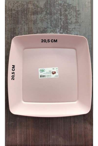 Hobby Life 6 Adet Plastik Kare Pasta Tabağı 20,5 cm 6 Lı Toz Pembe Hobby Life 6 Adet Plastik Kare Pasta Tabağı 20,5 cm 6 Lı Toz Pembe