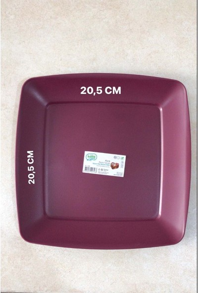 Hobby Life 6 Adet Plastik Kare Pasta Tabağı 20,5 cm 6 Lı Mürdüm Hobby Life 6 Adet Plastik Kare Pasta Tabağı 20,5 cm 6 Lı Mürdüm