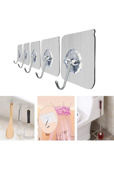 Real West Süper Güçlü Yapışkanlı Suya Dayanıklı Şeffaf Askı 5li Set Yeniden Kullanılabilir Kancalar Real West Süper Güçlü Yapışkanlı Suya Dayanıklı Şeffaf Askı 5li Set Yeniden Kullanılabilir Kancalar