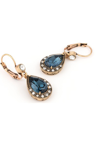 Uslada Bijoux House Kristal Damla Küpe