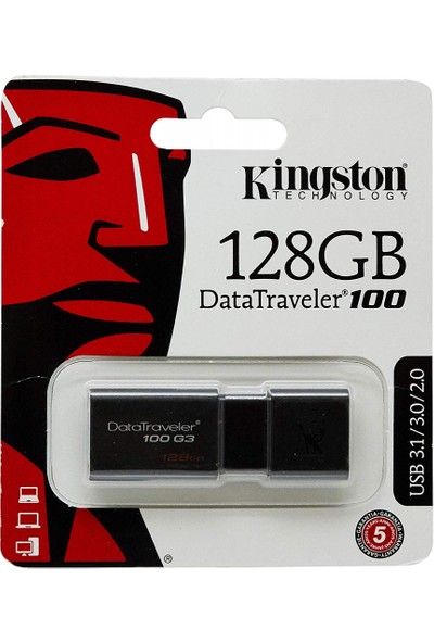 Kıngston DT100G3/128GB 128GB USB 3.0 Flash Disk Kıngston DT100G3/128GB 128GB USB 3.0 Flash Disk