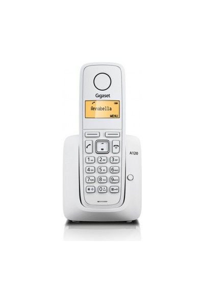 Gıgaset A120 Dect Telsiz Telefon (Beyaz) 10 Saat Konuşma, 170 Saat Bekleme, 20 Kişilik Rehber Gıgaset A120 Dect Telsiz Telefon (Beyaz) 10 Saat Konuşma, 170 Saat Bekleme, 20 Kişilik Rehber