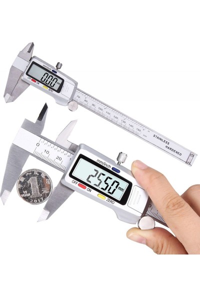 Dtools 150MM Sürmeli Kumpaslar Ölçme Aracı Paslanmaz Çelik Dijital Kumpas 6 Inç Dijital Cetvel Ölçme Aleti Dtools 150MM Sürmeli Kumpaslar Ölçme Aracı Paslanmaz Çelik Dijital Kumpas 6 Inç Dijital Cetvel Ölçme Aleti