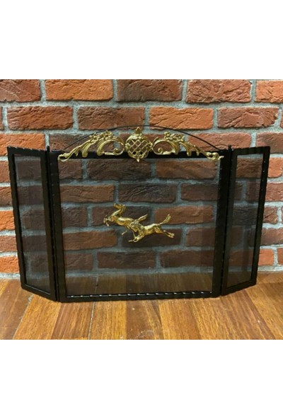 Sandıktan Al At Desenli Şömine Siperlik Atlı Siperlik Şömine Aksesuarları