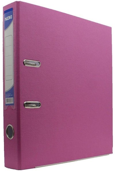 Noki Halkalı Dar Büro Klasörü Pembe Tekli