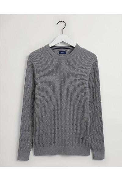 Gant Erkek Gri Regular Fit Triko Kazak 8030114.93 Gant Erkek Gri Regular Fit Triko Kazak 8030114.93