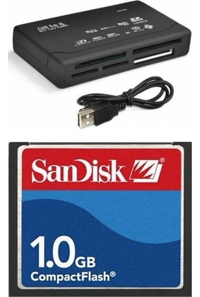 Sandisk 1 GB Compact Flash Hafıza Kartı - USB 2.0 Cf Kart Okuyucu Sandisk 1 GB Compact Flash Hafıza Kartı - USB 2.0 Cf Kart Okuyucu
