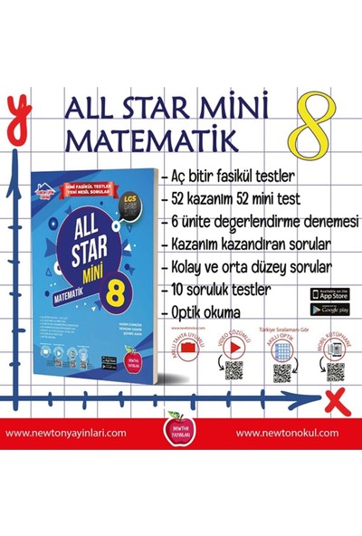 Newton Yayınları 8. Sınıf All Star Mini Matematik Çalışma Kitabı Newton Yayınları 8. Sınıf All Star Mini Matematik Çalışma Kitabı