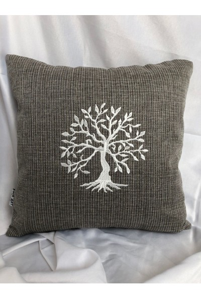 Sun Art Textile Kozmos Hayat Ağacı Nakışlı Kırçıllı Keten Kırlent Kılıfı Sun Art Textile Kozmos Hayat Ağacı Nakışlı Kırçıllı Keten Kırlent Kılıfı