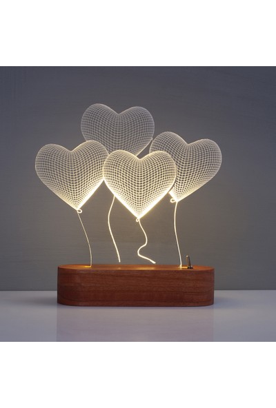 Cool Craft Uçan Kalpler LED Dekoratif Lamba