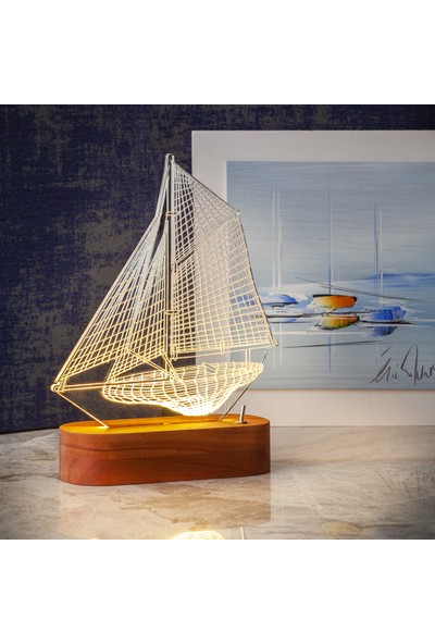 Cool Craft 3 Boyutlu Yelkenli LED Dekoratif Lamba Cool Craft 3 Boyutlu Yelkenli LED Dekoratif Lamba