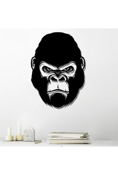 3Art Metal Maymun Kafası Lazer Kesim Metal Duvar Tablosu
