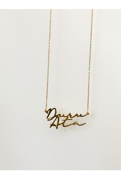 Bedir Gümüş 925 Ayar Ikili Isimli Kolye