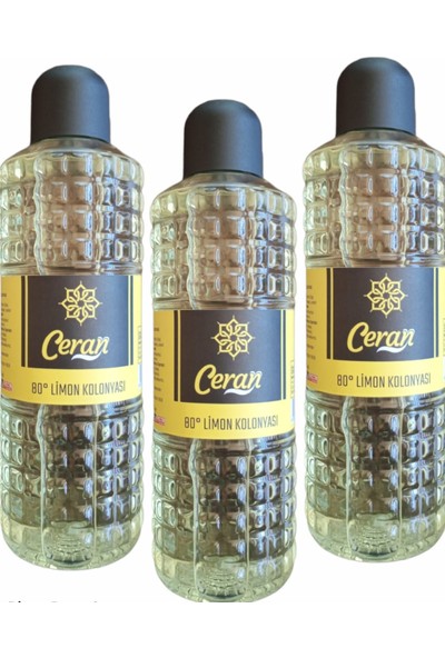 Ceran Kolonya Pet Limon Kolonya 3 Adet 400 ml