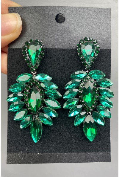 Hayalperest Boncuk Mekik Cam Taşlı Küpe