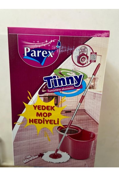 Parex Tinny 360° Derece Temizlik Seti+Yedek Mop Parex Tinny 360° Derece Temizlik Seti+Yedek Mop