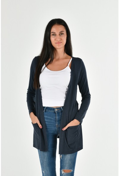 Letoile Modal Kumaş Cepli Hırka Kadın Lara-23