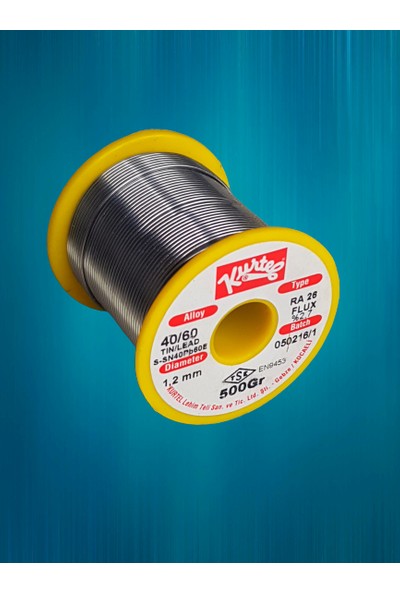 Kurtel SN40PB60 Pastalı Lehim Teli 1,2 mm 500 gr Kurtel SN40PB60 Pastalı Lehim Teli 1,2 mm 500 gr