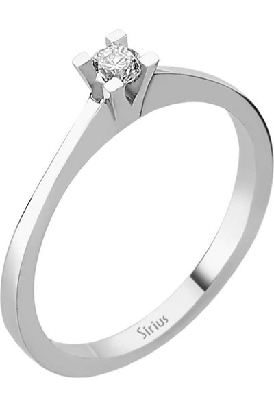 Sirius G Renk 0,12 Karat Pırlanta Tektaş Yüzük 0404R0080