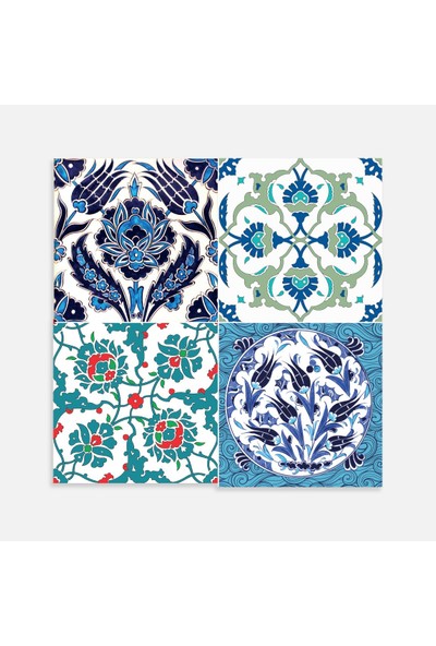 Tink Çini 010 Desenli Pvc Karo 30X30 cm 4'lü 0,36 M2 Tink Çini 010 Desenli Pvc Karo 30X30 cm 4'lü 0,36 M2