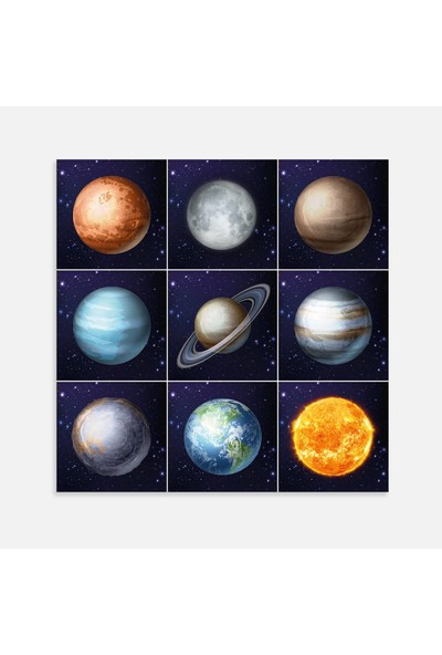 Tink Gezegenler Desenli Pvc Karo 30X30 cm 4'lü 0,36 M2 Tink Gezegenler Desenli Pvc Karo 30X30 cm 4'lü 0,36 M2