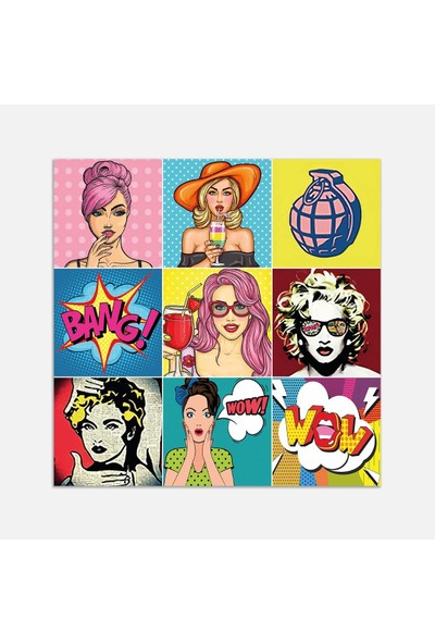 Tink Karma Popart Desenli Pvc Karo 30X30 cm 4'lü 0,36 M2 Tink Karma Popart Desenli Pvc Karo 30X30 cm 4'lü 0,36 M2