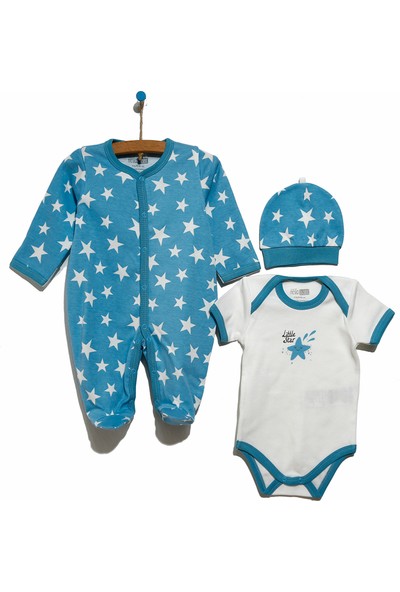 Hello Baby Yenidoğan Tulum-Body-Şapka