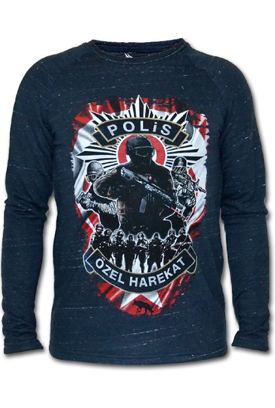 Fly Tshirt Polis Özel Harekat Erkek Uzun Kollu Sweatshirt - Lacivert Fly Tshirt Polis Özel Harekat Erkek Uzun Kollu Sweatshirt - Lacivert