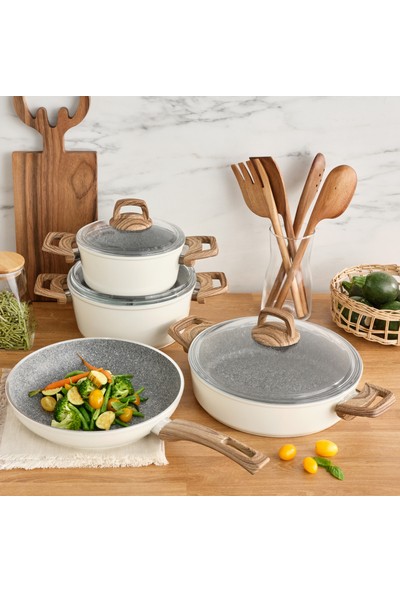 Karaca Biogranit 7 Parça Tencere Seti Basic