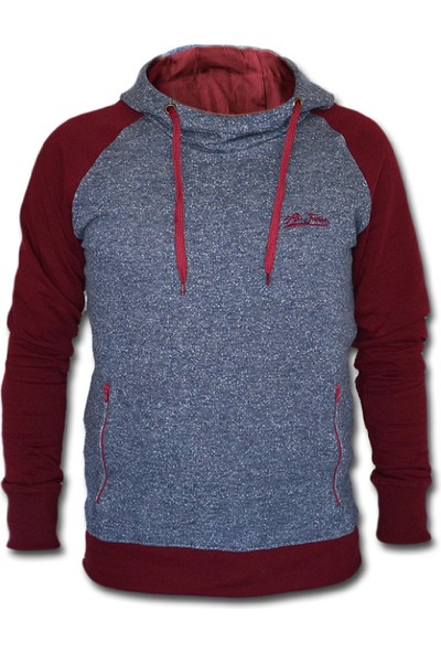 Fly Tshirt Airforce Yüksek Kapşonlu Erkek Sweatshirt - 2 - Mavi