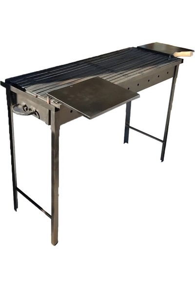 Iklim Demir Mangal Barbekü Oluklu Izgara Sehpalı 40 x 100 cm