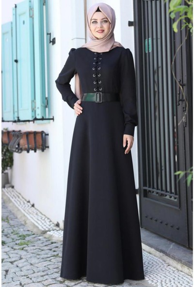 Modaviki Mina Elbise Siyah AHN183