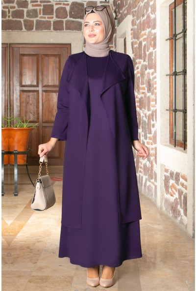 Fahima Aylin - Yelek - Takım - Mor - FHM606 Fahima Aylin - Yelek - Takım - Mor - FHM606