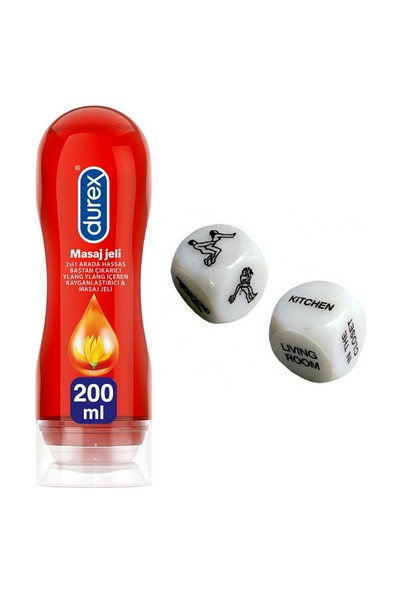 Durex Hassas Ylang Jel 200ML ve Pudra Kamasutra Dice Zar Oyunu Durex Hassas Ylang Jel 200ML ve Pudra Kamasutra Dice Zar Oyunu