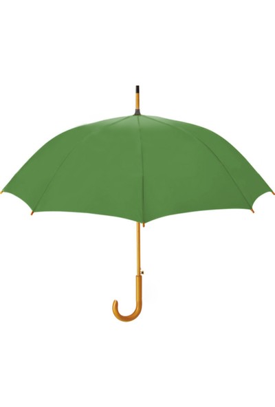 Hıdır Ticaret Yeşil Şemsiye Ahşap Saplı