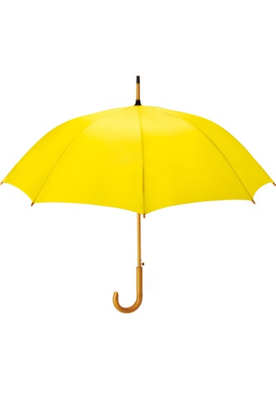 Hıdır Ticaret Sarı Şemsiye Ahşap Saplı