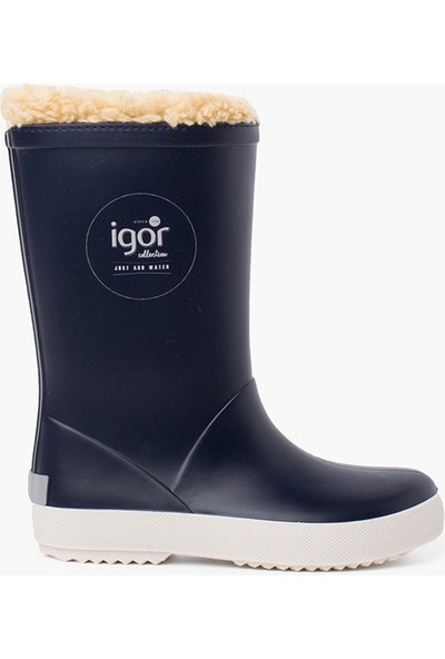 Igor W10207 Splash Nautico Borreguito Igor Marka Unisex Içi Kıvırcık Kürklü Yağmur Çizmesi Lacivert