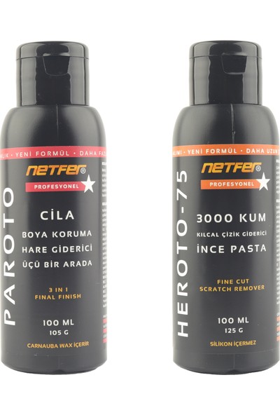 Netfer 2'li İnce Pasta Cila Set - 2x100 ml Netfer 2'li İnce Pasta Cila Set - 2x100 ml