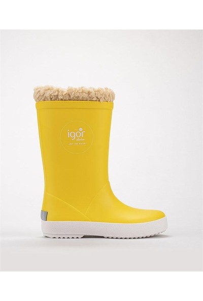 Igor W10207 Splash Nautico Borreguito Igor Marka Unisex Içi Kıvırcık Kürklü Yağmur Çizmesi Sarı